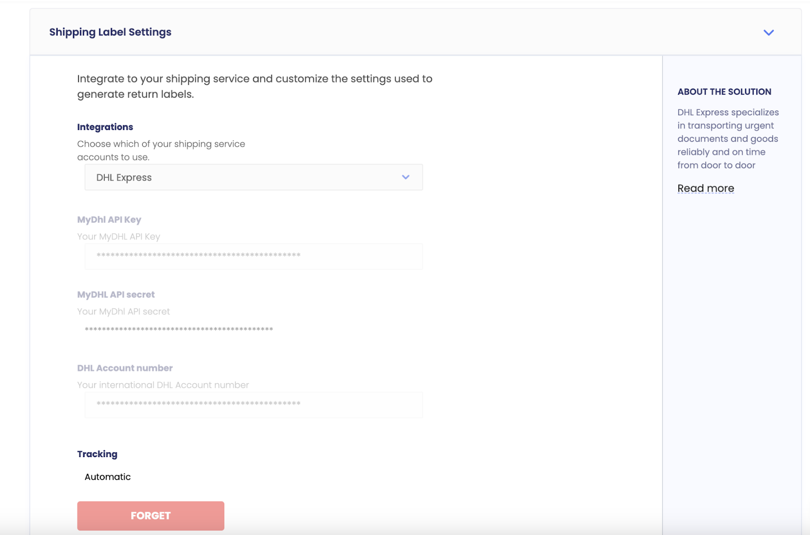 Integration With DHL Express